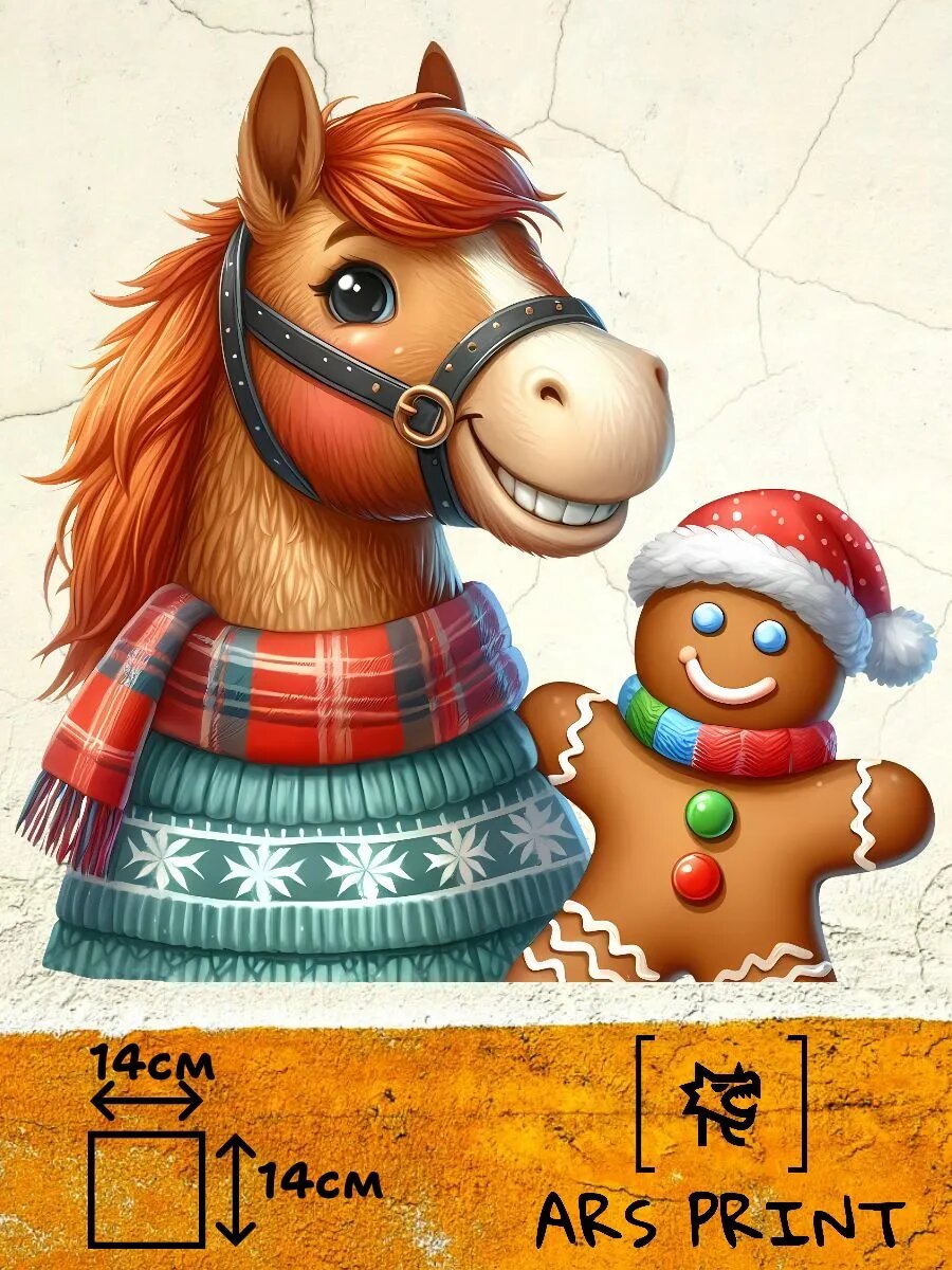 Термонаклейка Красная Огненная Лошадь