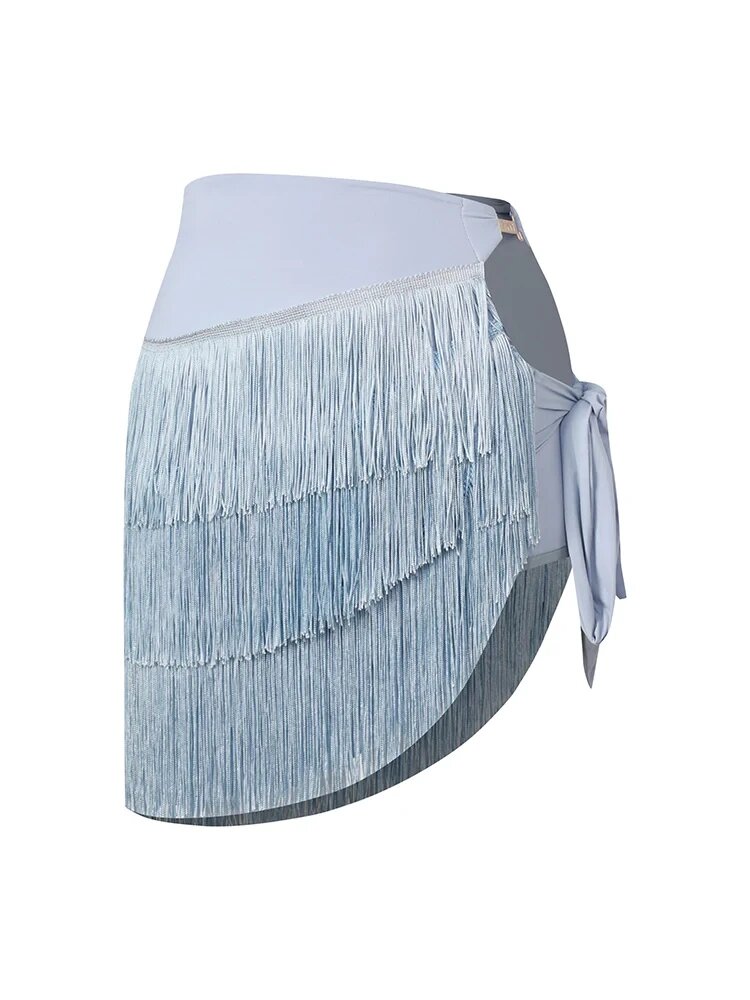 ZYM Latin Dance Fringe Skirt М, blue
