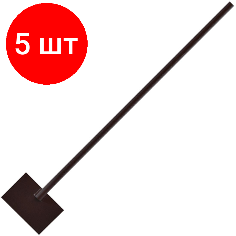 Комплект 5 штук, Ледоруб-скребок РусТрейд (20х125 см) зи-00218 металлический черенок 1 кг