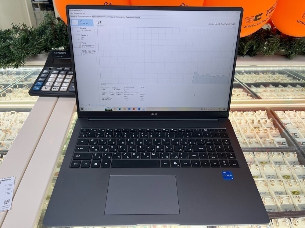 16" Ноутбук Honor MagicBook X16 , Intel Core i5-13420H, Intel UHD Graphics,1920x1200 IPS, RAM 16 ГБ , SSD 512 ГБ, серый Б\У уценка