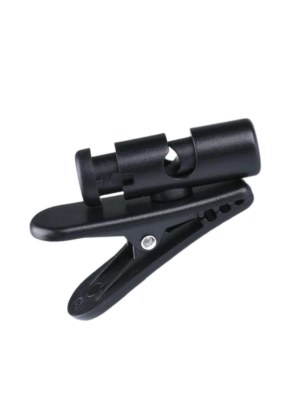 Поворотный зажим для провода наушников Надежное крепление кабельного зажима к одежде Черный