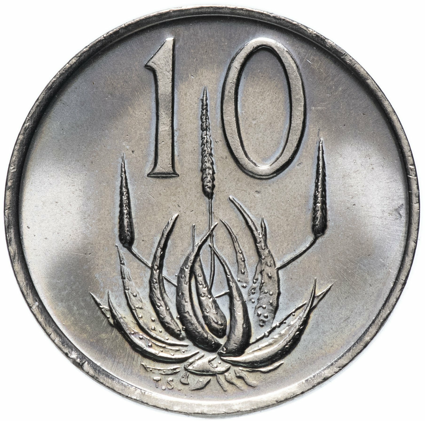 ЮАР 10 центов cents 1983, Никель, в сохранности UNC