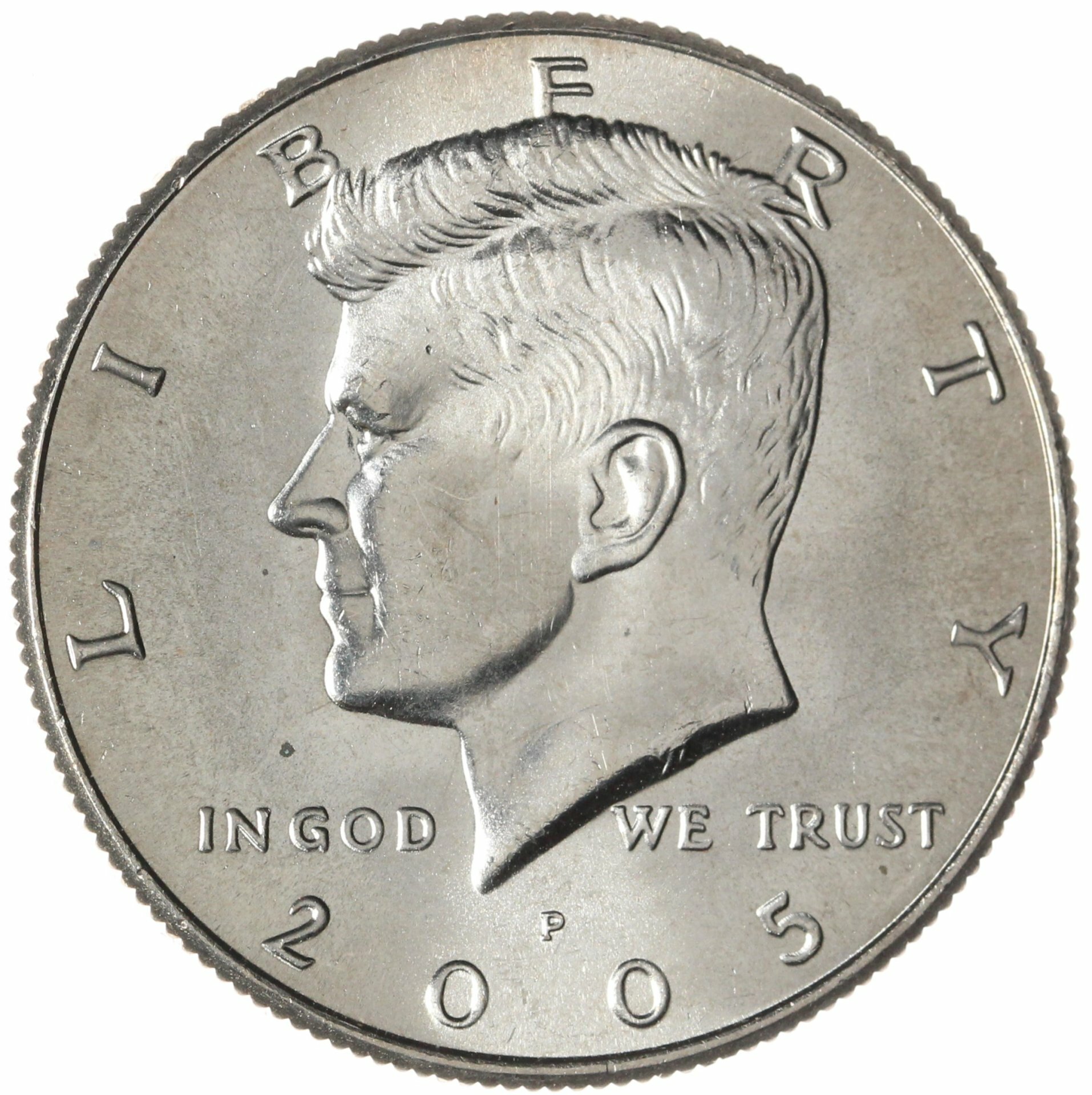 США 50 центов 1/2 доллара, half dollar 2005 P Kennedy Half Dollar Кеннеди знак монетного двора "P" - Филадельфия, Медь, в сохранности UNC