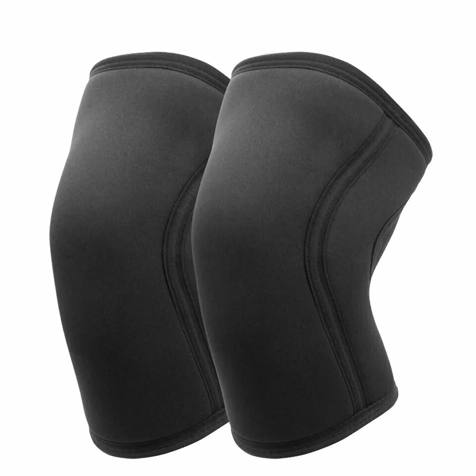 Наколенники для тяжелой атлетики XL, черный, капрон, 7 мм