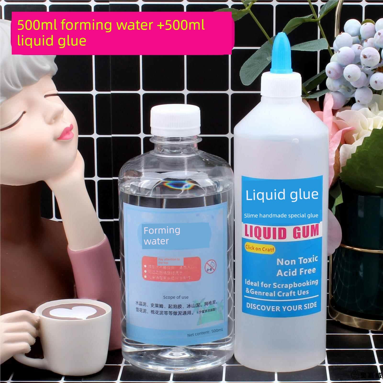 Большая бутылка для формованной воды «Слайм-фея» для изготовления пенящейся глины, нетоксичная, без боракса, дешевые