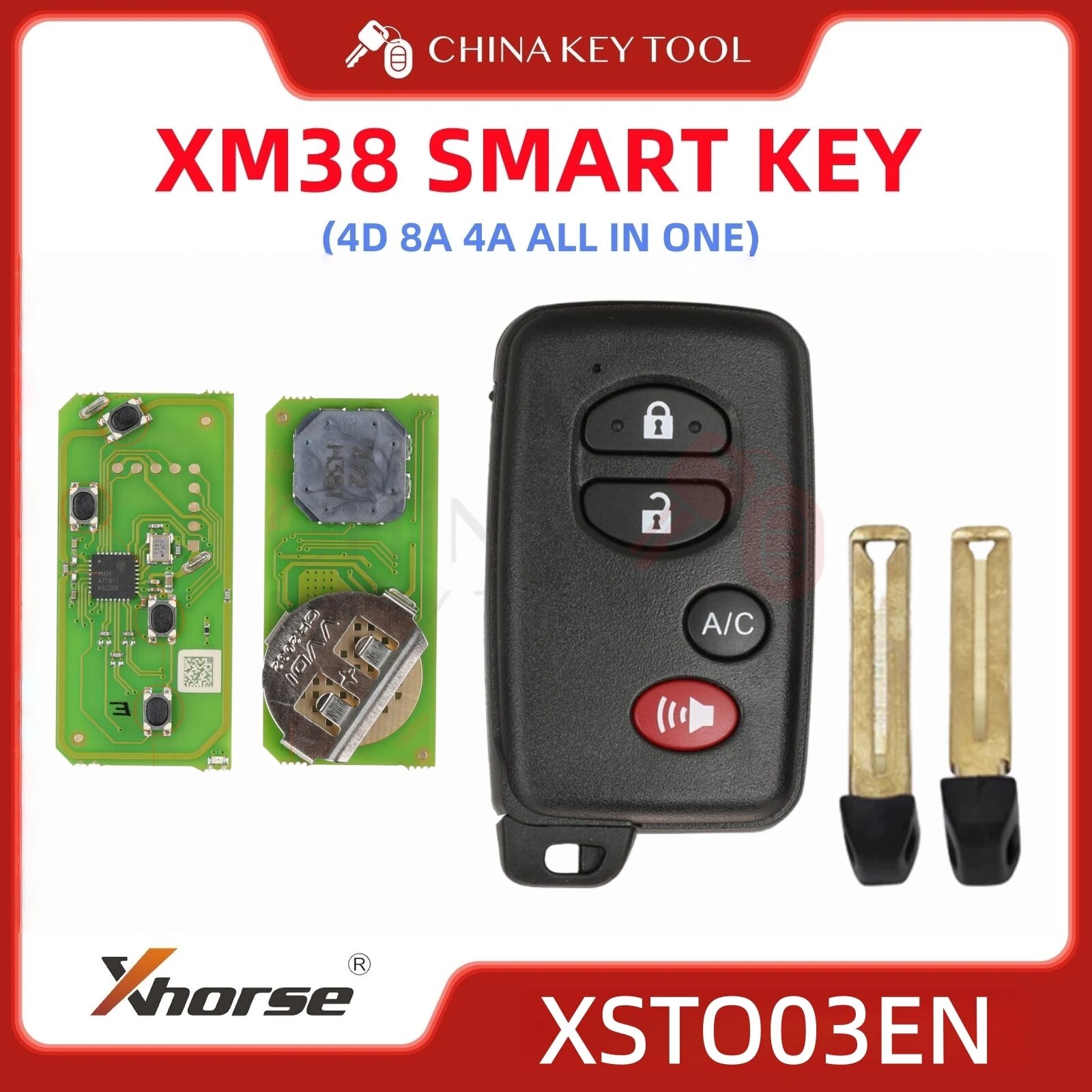 Xhorse XM38 Smart Key Remote 4D 8A 4A «все в одном» для Toyota Lexus: XSTO03EN глобальная Коричневый