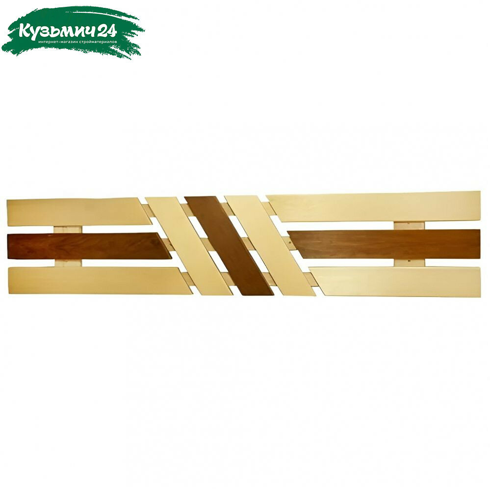 Подспинник № 3, Липа, сорт А, комбинированный, для бани или сауны, 26х330х2200 мм, дерево, 1 шт