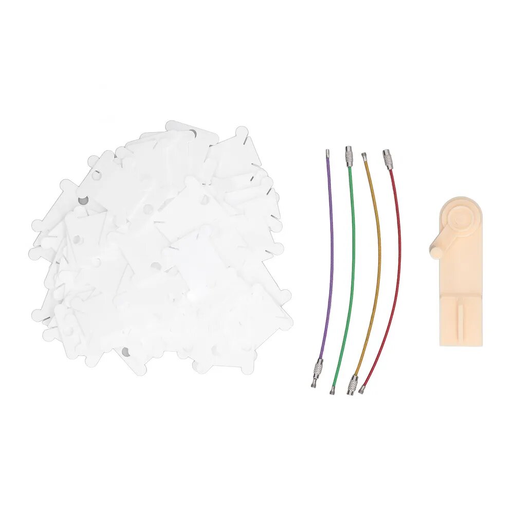 Катушки для мулине пластиковые 100 шт с ручной моталкой белые