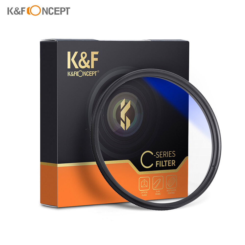 Ультратонкий поляризационный фильтр K&F CONCEPT 72 мм с многослойным просветлением (MC) для объективов цифровых зеркальных фотокамер.