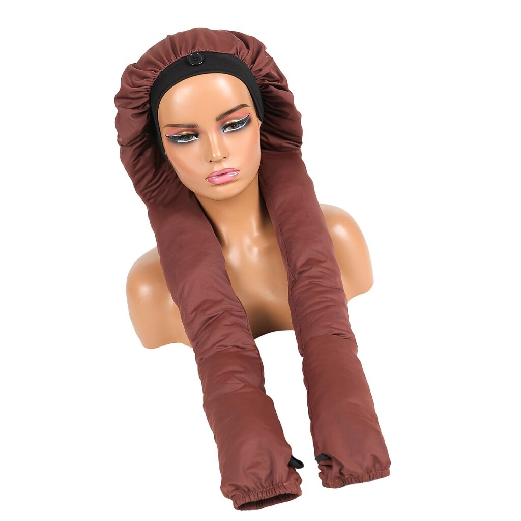 Женская длинная коса, грязная коса, галстук для волос, Ночной Колпак-Коричневый