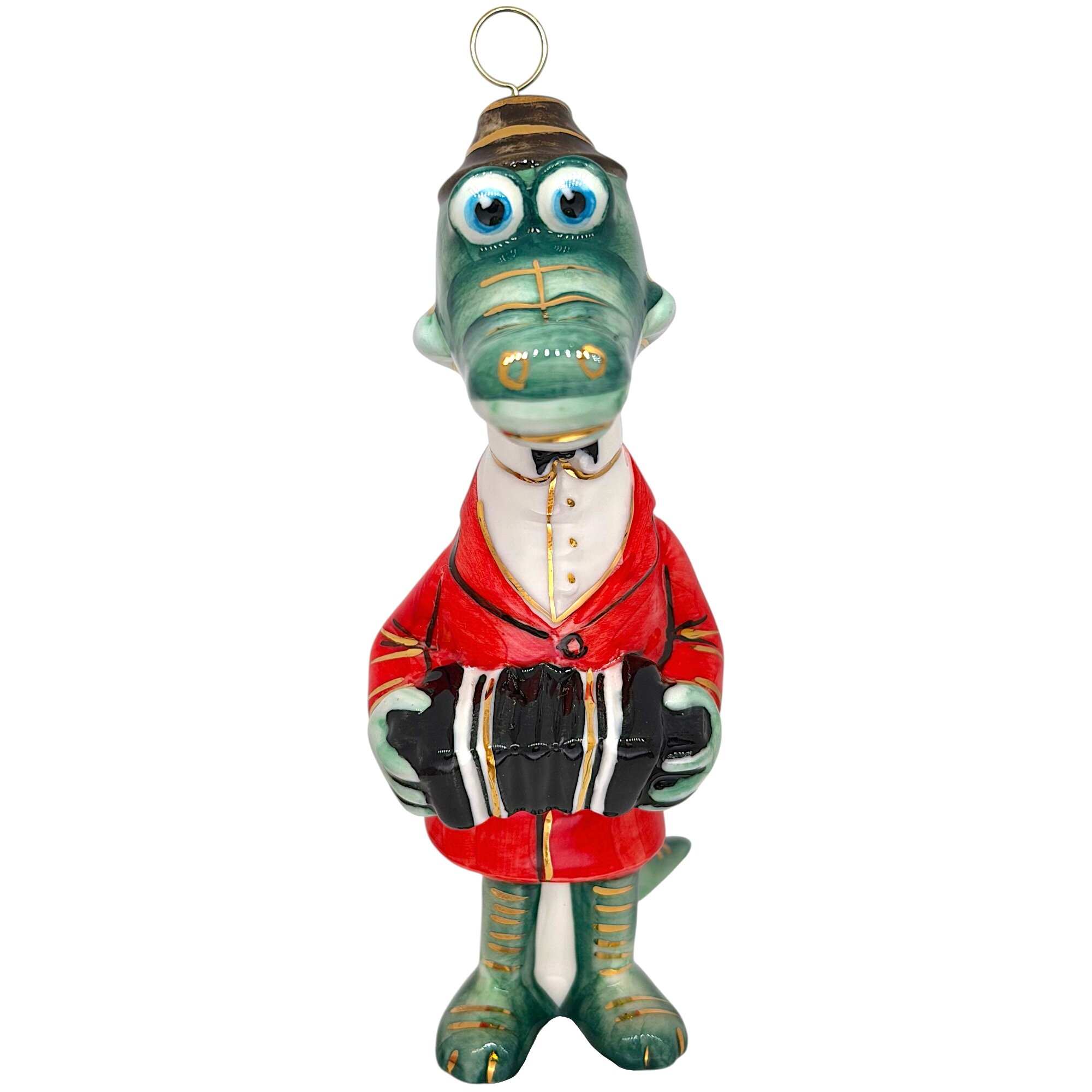 Ёлочная игрушка "Крокодил Гена" (Лефортовский фарфор)