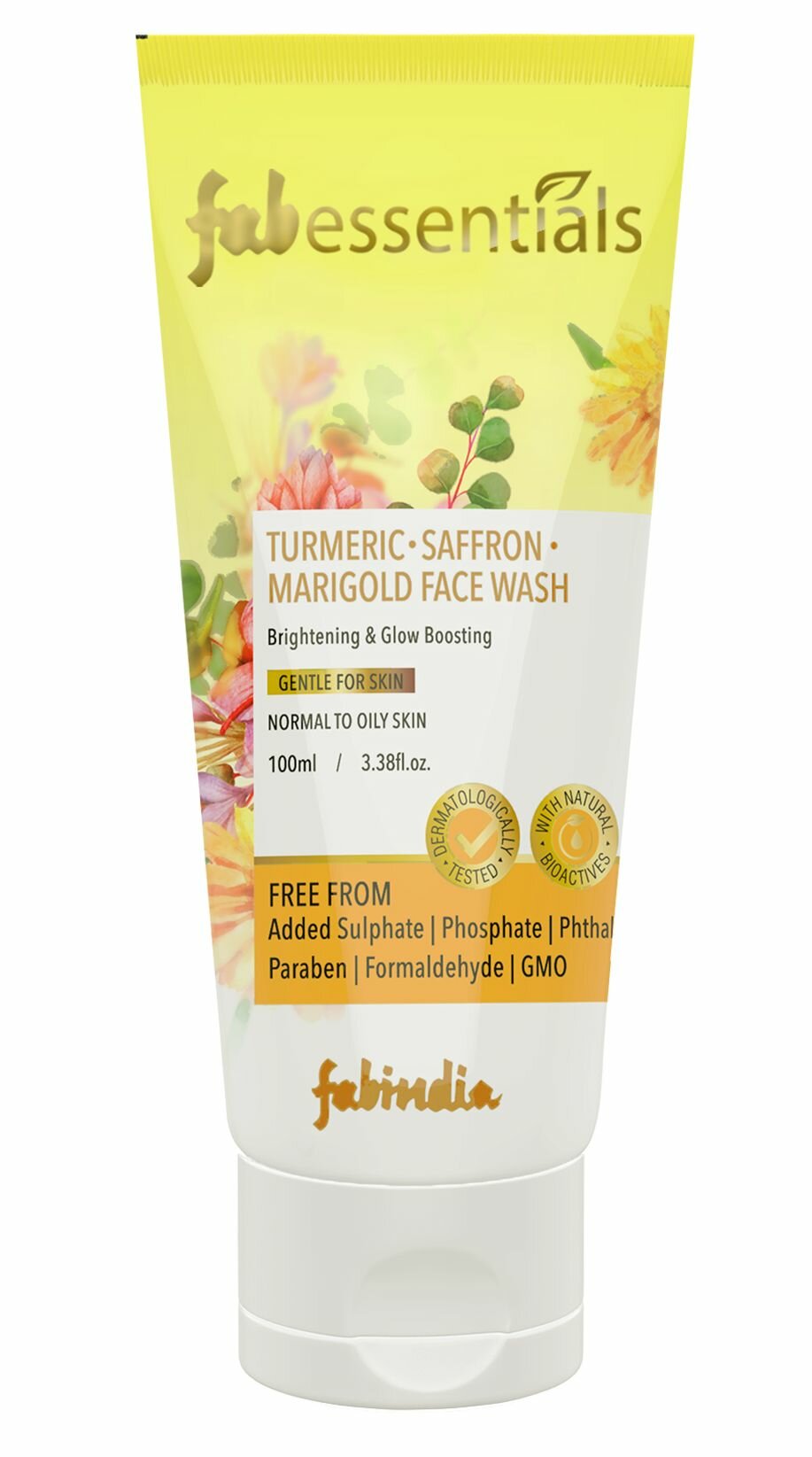 Гель для умывания куркума, шафран, календула Fabessentials Face Wash 100 мл