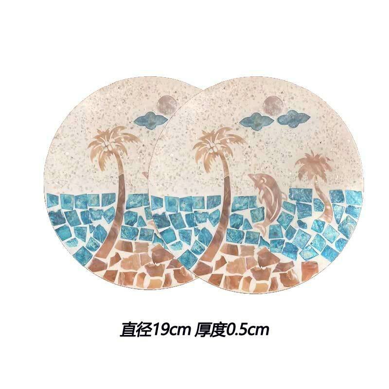 Вьетнамская подставка для тарелок из ракушек, термоизоляционная подставка, креативная подставка из ракушек, высококачественная легкая роскошь, круглая западная подставка для дома