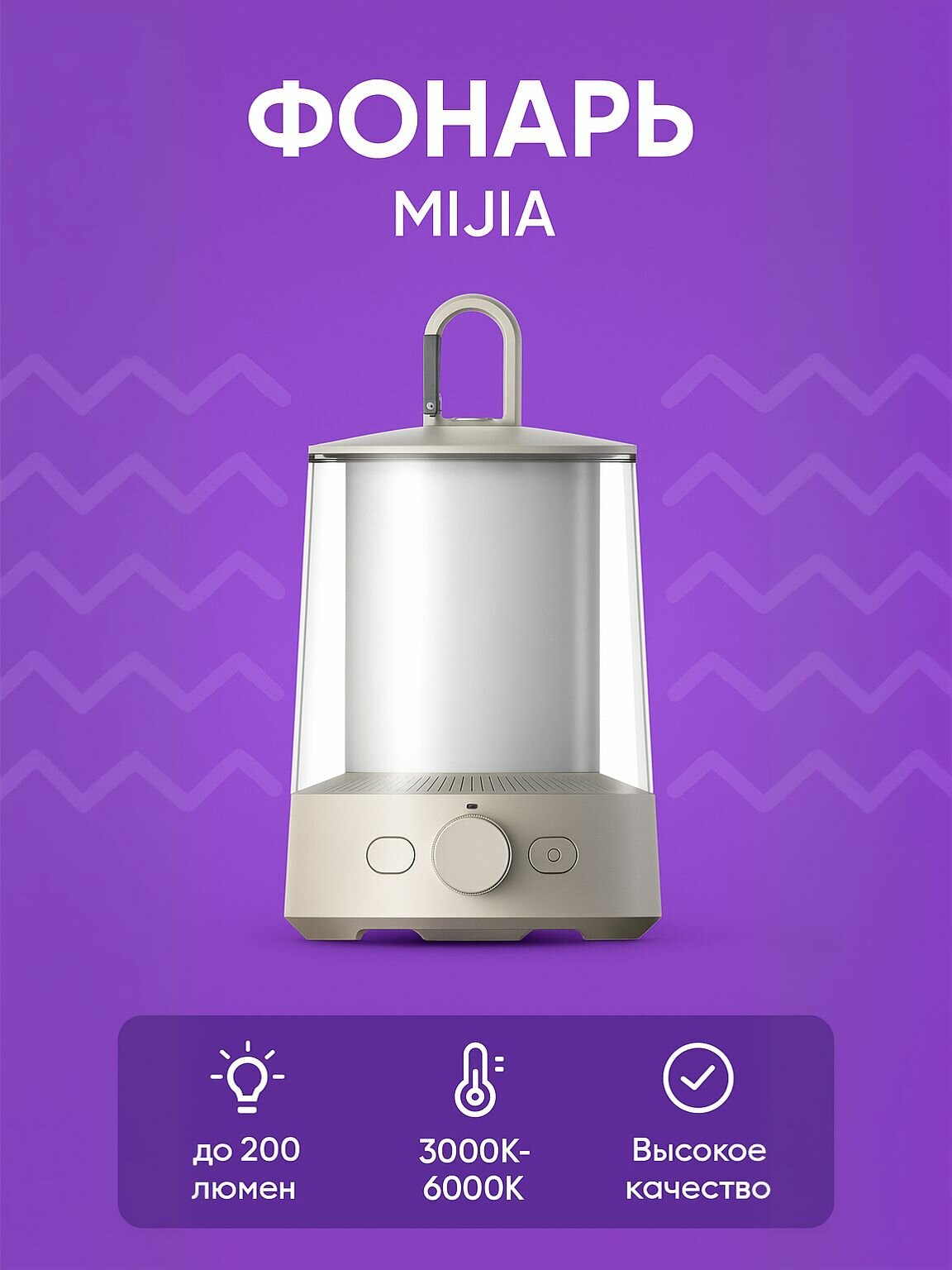 Умный фонарь для кемпинга Xiaomi Mijia Split Camping Light Sand Grey (MJLYD001QW) CN