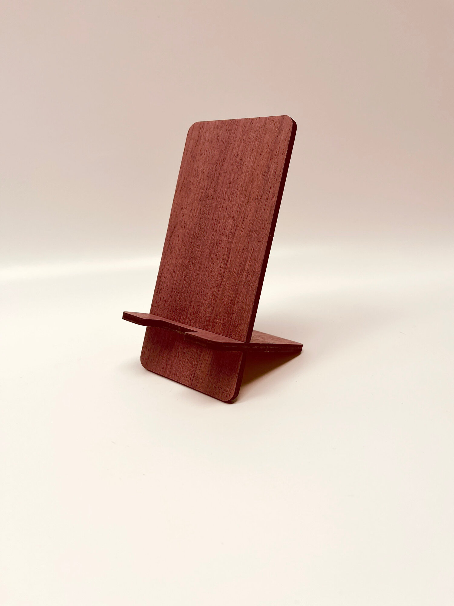 Подставка для телефона из натурального шпона Амарант без покрытия