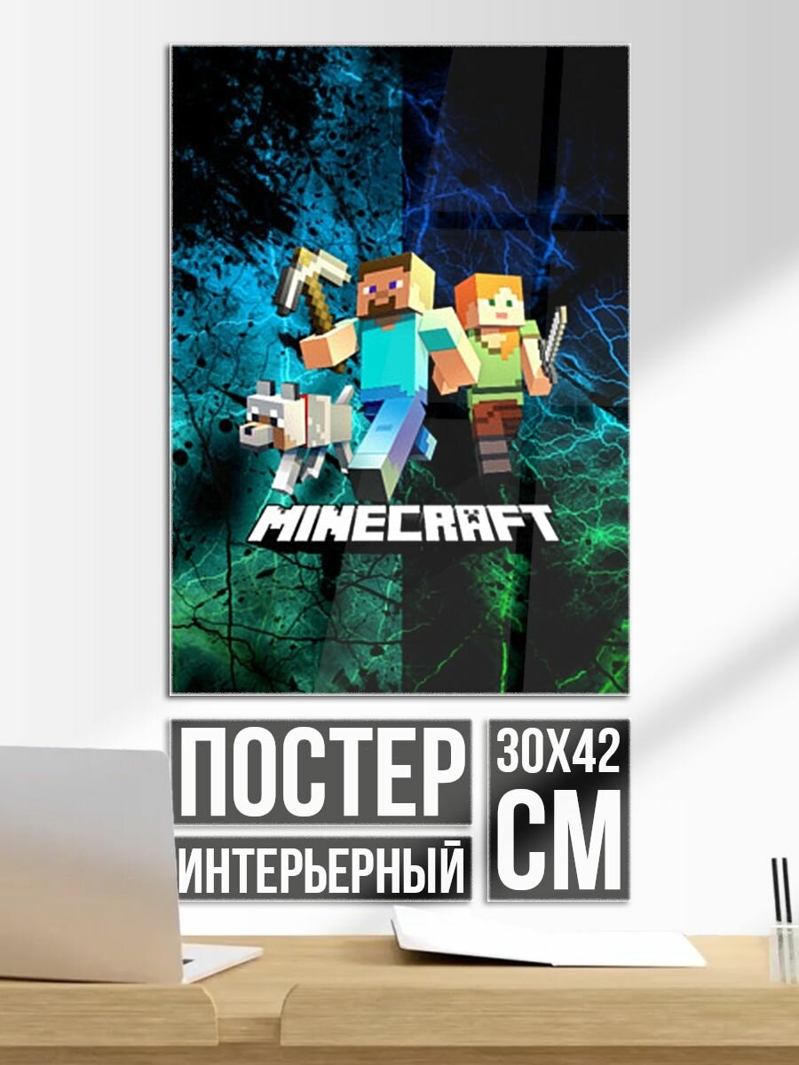 Постер на стену Minecraft Майнкрафт