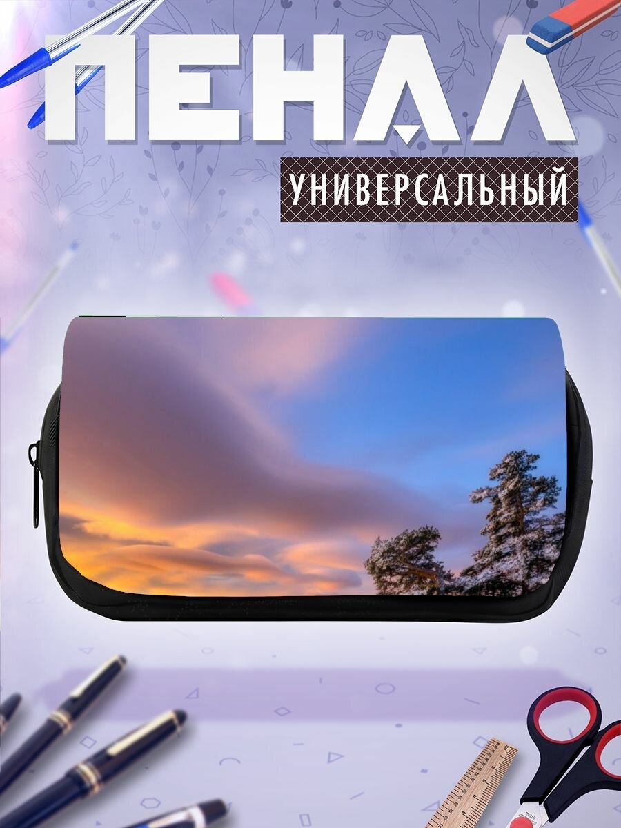 Школьный пенал снег зима