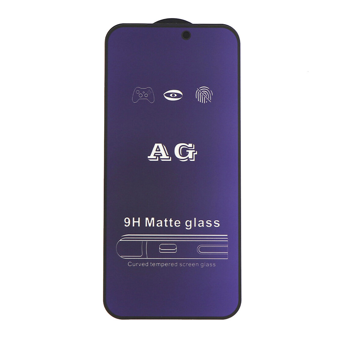 Защитное стекло на iPhone 17 Pro, Anti-blue ray матовый, черный, X-CASE