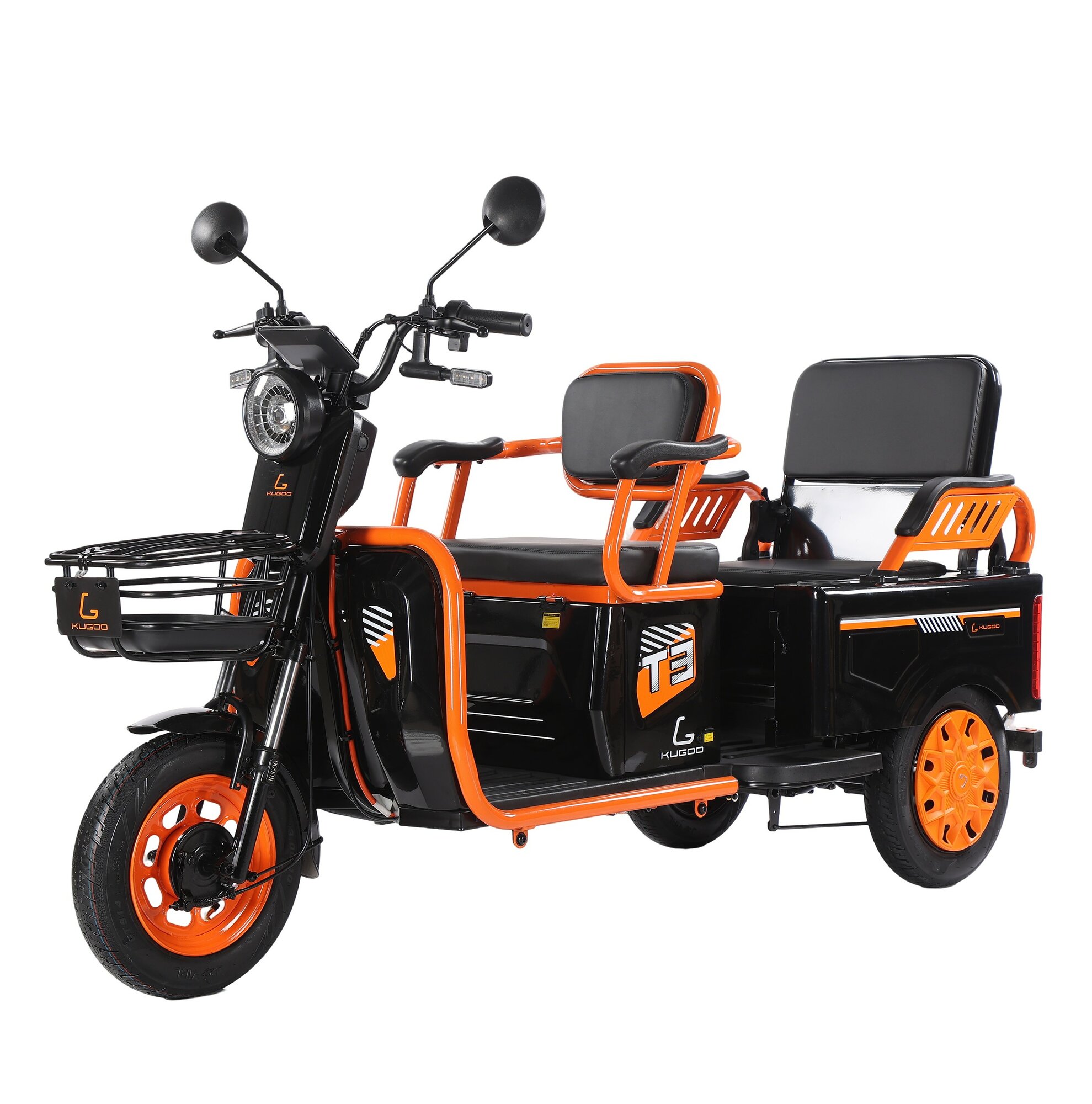 Электроскутер трицикл Kugoo T3 500W 60V/20.8Ah грузопассажирский