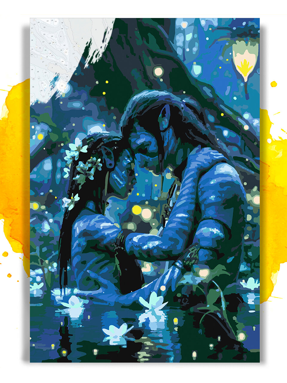 Картина по номерам на холсте Аватар 3 - Джейк и Нейтири, 40 х 60 см