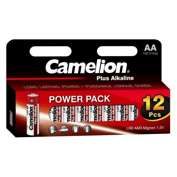 Батарейка алкалиновая (щелочная) Camelion LR6-HP12