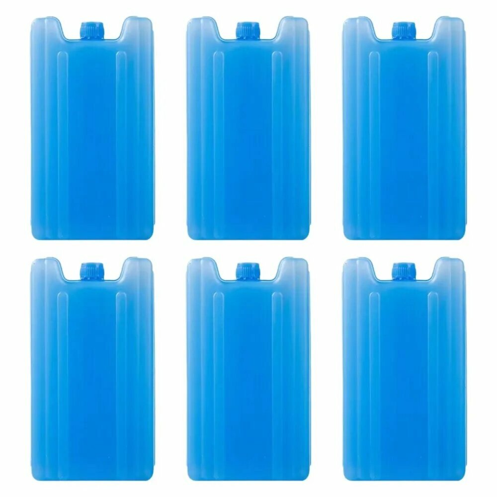 Набор из 6 охлаждающих брикетов для льда, многоразовые прямоугольные аккумуляторы холода для ланч-боксов, пикников, путешествий, кемпинга, герметичные, легкие