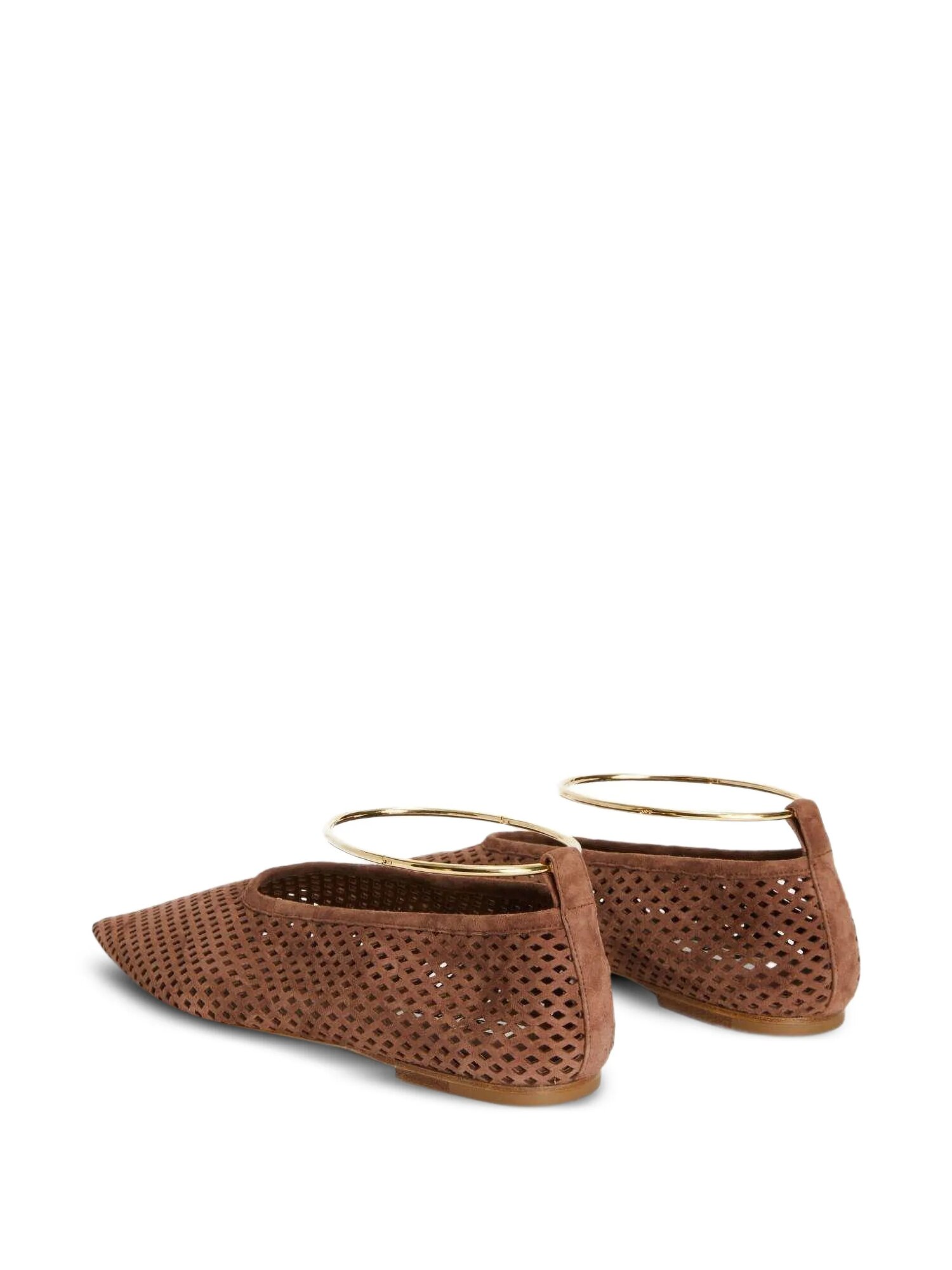 Балетки Jil Sander Perforated ballerina flats, размер 38, коричневый — фото 1