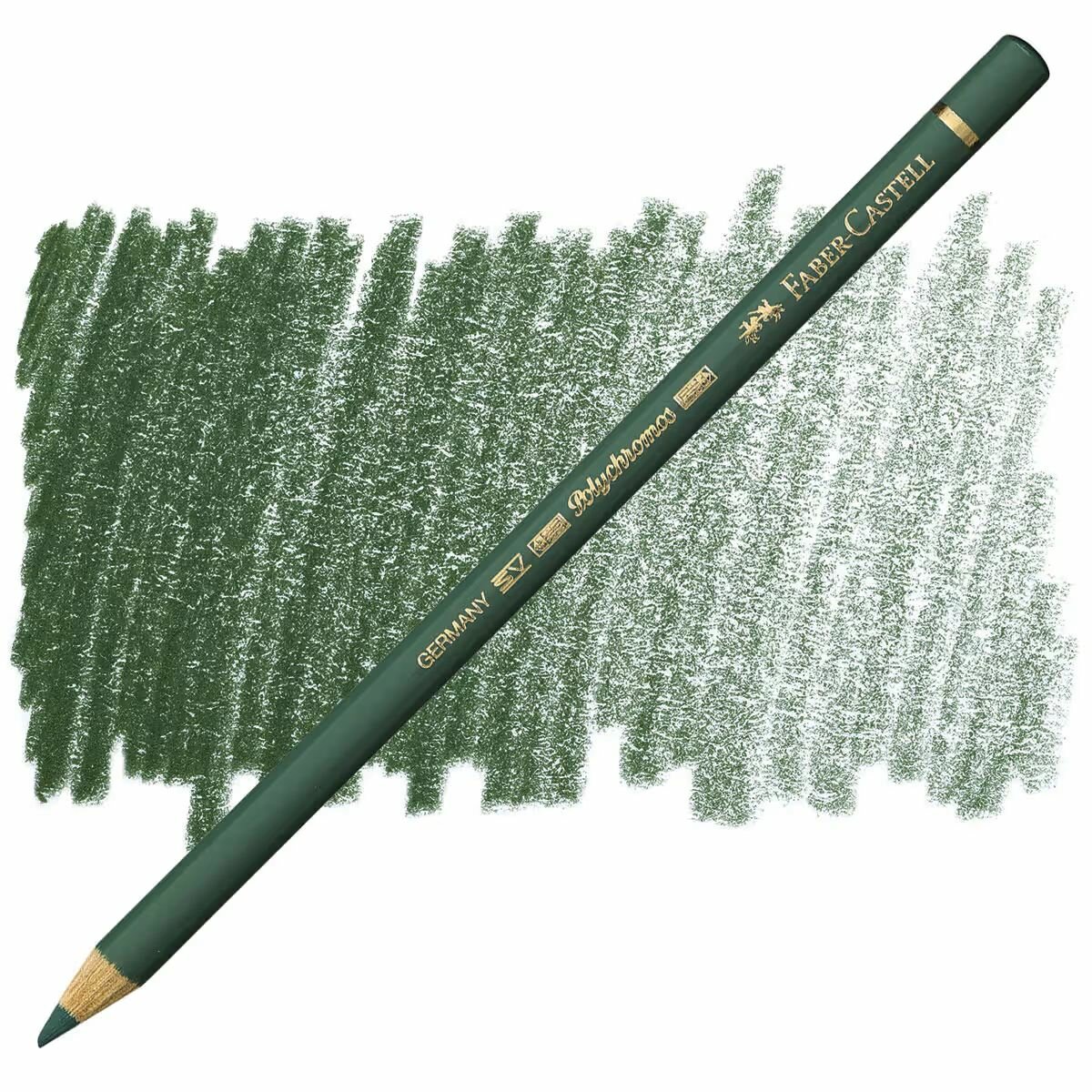 Карандаш цветной Faber-Castell "Polychromos", 1 шт, цвет №165 зеленый можжевельник
