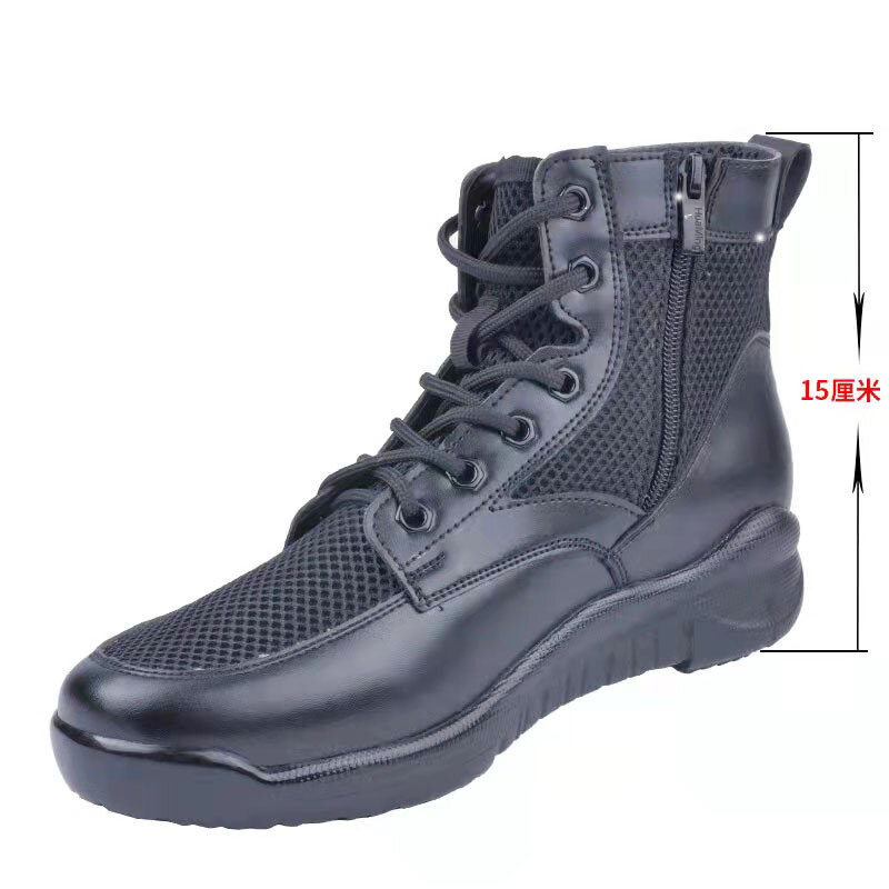 2025 Летние мужские и женские защитные ботинки, сетчатые дышащие, высокие походные ботинки, боевые ботинки с молнией, тренировочные ботинки, защитные ботинки