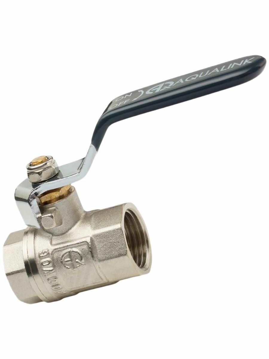 Кран шаровой муфтовый полнопроходной (рычаг) AQUALINK 1/2"