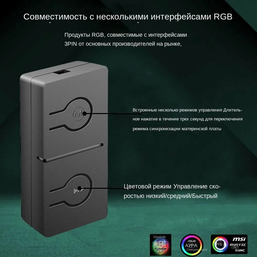 Контроллер RGB: Конвертер 5V/3pin в 12V/4pin с синхронизацией подсветки