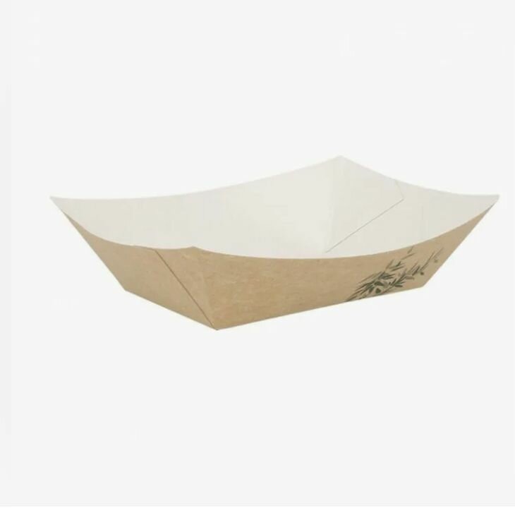 Контейнер картонный, одноразовый 143.90 "FEEL GREEN" для картофеля фри, чипсы, снеки 480 г, 14.5*10*5 см, 200 шт/уп, Garcia de Pou. Испания