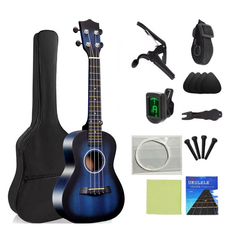 2025 Оптовая продажа от фабрики 38inch Гитара Полный набор аксессуаров / Укулеле Маленькая гитара 21inch Акустическая гитара