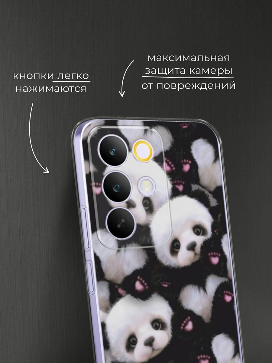 Силиконовый чехол на Realme C85 / Реалми C85 с принтом Море панд — фото 1