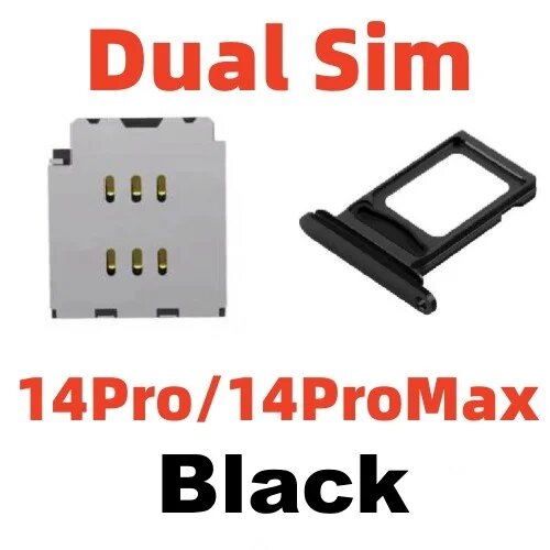 1 комплект гибкого кабеля с двумя SIM-картами + слот для лотка для iPhone 14 Plus 12 13 11 Pro Max, адаптер-держатель разъема Nano