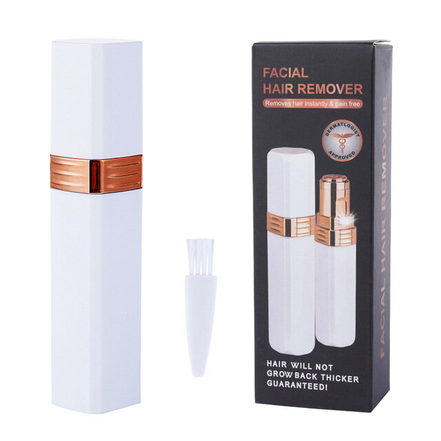 Новая женская помада, электрический триммер для удаления волос, устройство для удаления волос с батареей/USB, мини-машина для удаления волос на лице