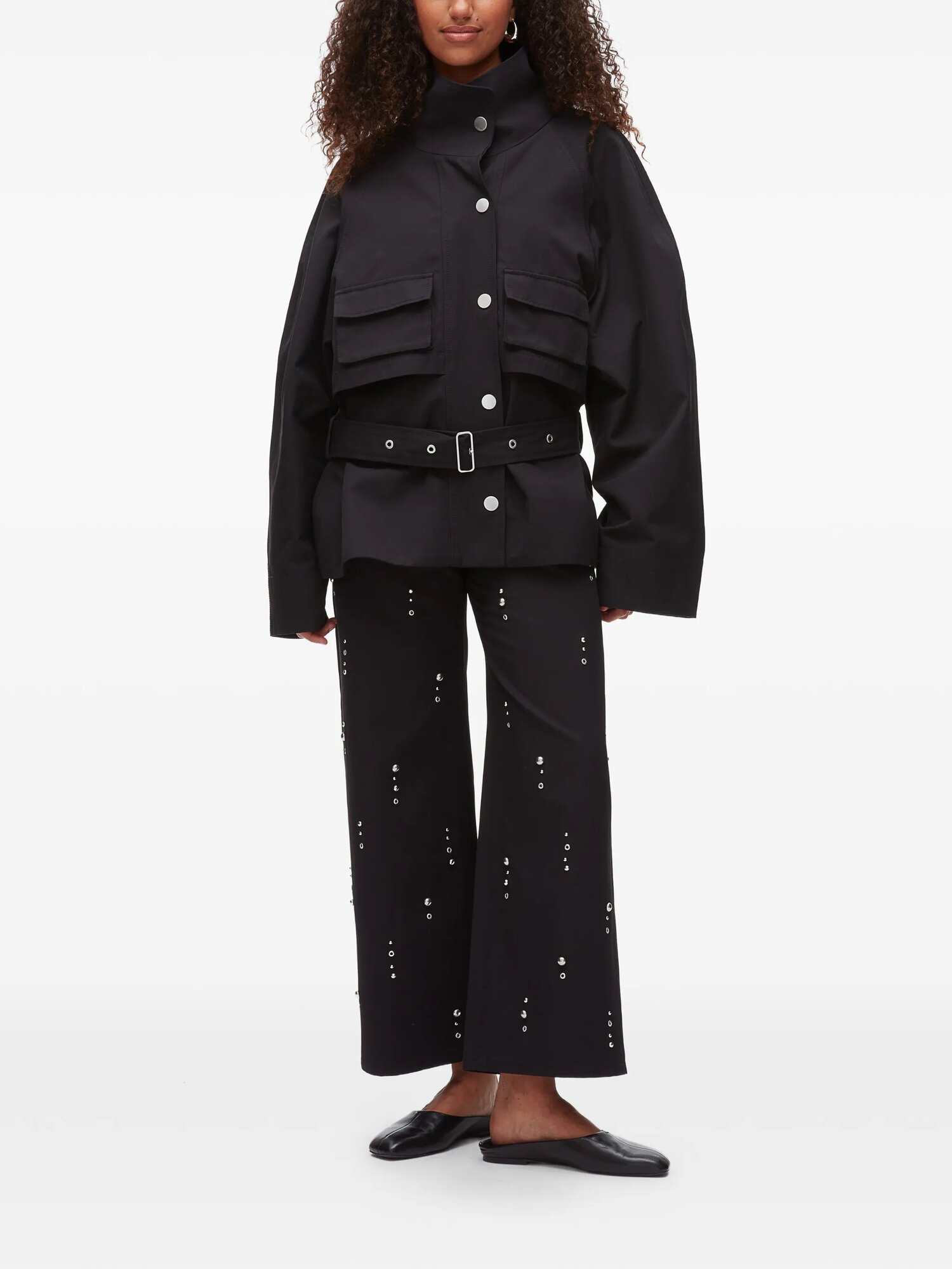 Куртка 3.1 Phillip Lim Belted pocket jacket, размер S, black/black — фото 1