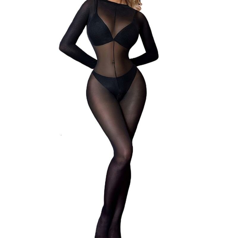 Сексуальные бодистокинги для женщин, Черный - Один размер