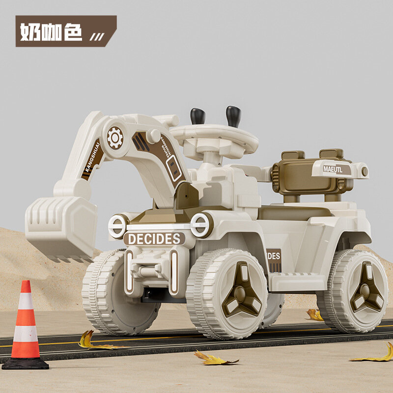 Новая большая игрушечная машина-экскаватор для детей, каталка для мальчиков и девочек, электрический экскаватор с пультом управления, строительная машина для катания