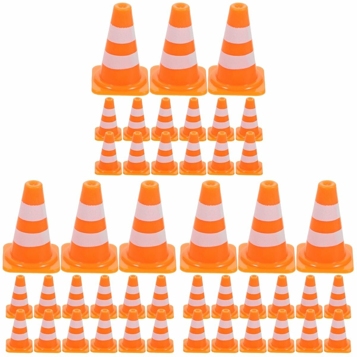 Мини-дорожные знаки и дорожные конусы из пластика для детской игры и обучения, набор 60 штук