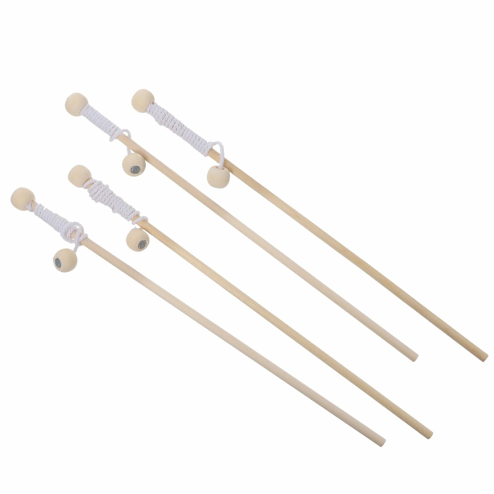 Магнитные деревянные удочки для детской рыбалки в наборе из 4 штук