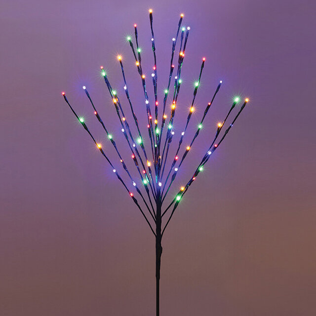 Светодиодное дерево Лейтон 110 см, 80 разноцветных LED ламп, на батарейках, таймер, IP44, Koopman, AX2200030