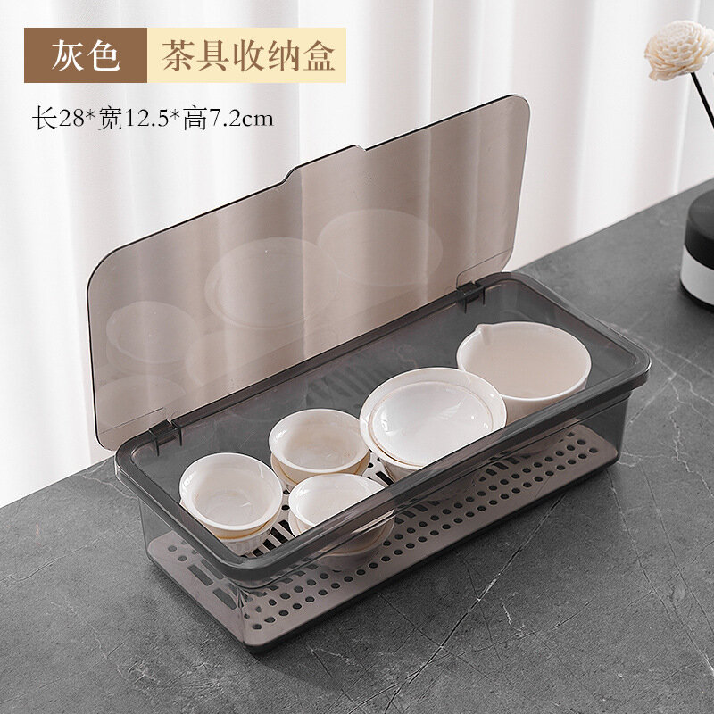 Коробка для хранения чехлов для телефонов, пылезащитный настольный ящик для хранения телефона и разных предметов, органайзер для общежития, прозрачная коробка для хранения