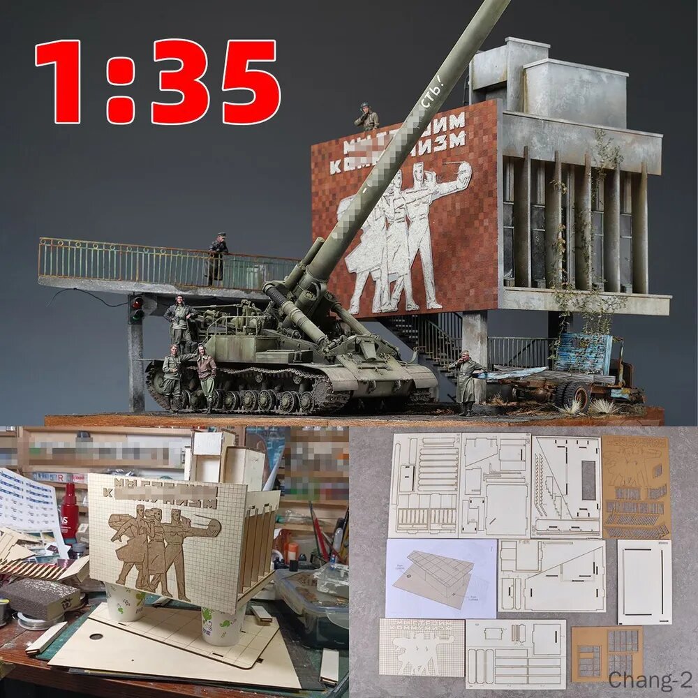 Cor 1/35 сборная модель дома диорама