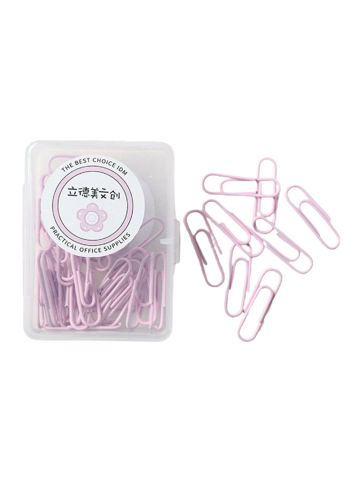 28/50 мм скрепки для бумаги в футляре, маленькие скрепки среднего размера, Macaron Color Rustp