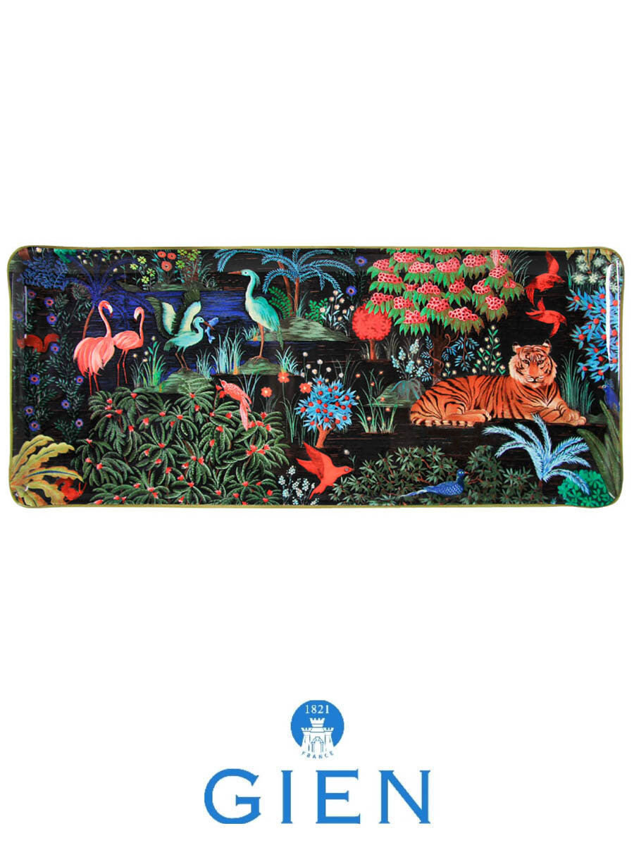 Блюдо прямоугольное Gien Le Jardin Du Palais, 36x15.5 см, фаянс, Франция