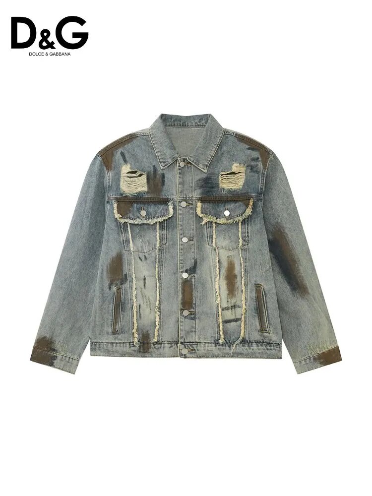 Куртка Dolce&Gabbana Джинсовые косухи, винтажные + грубый пошив