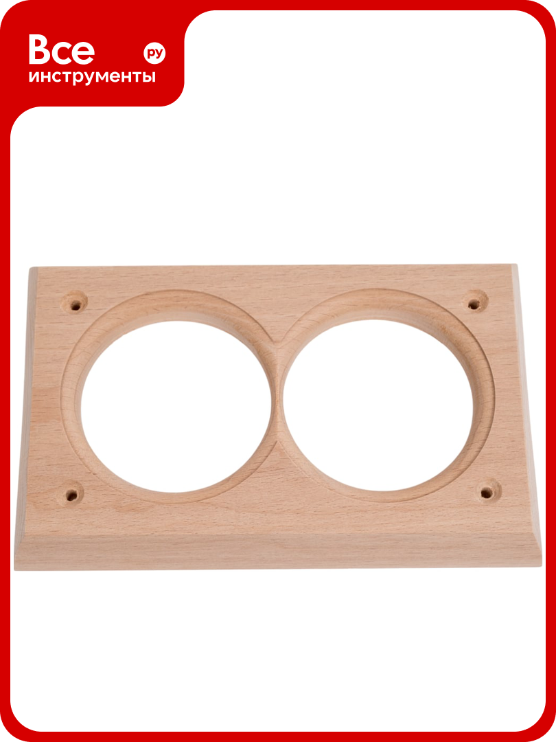 Накладка мезонинъ 2‑местная ВМ, открытый монтаж, деревянный корпус, бежево‑буковый цвет, модель GE72763‑00 серия