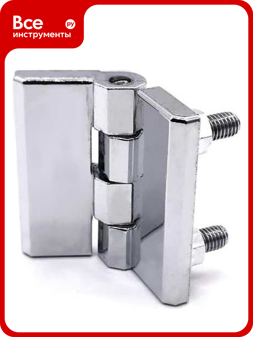 Петля листовая Русские замки RZP 317 со шпилькой (40x40мм, хром), 4 шт, 99