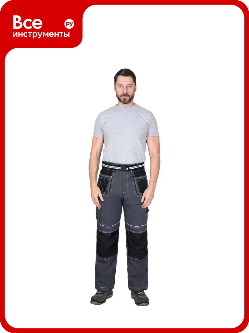 Брюки сириус "Престиж-Л"-Р, цвет: т.-серый с черным р.112-116/170-176 (ЧЗ) 152133-р